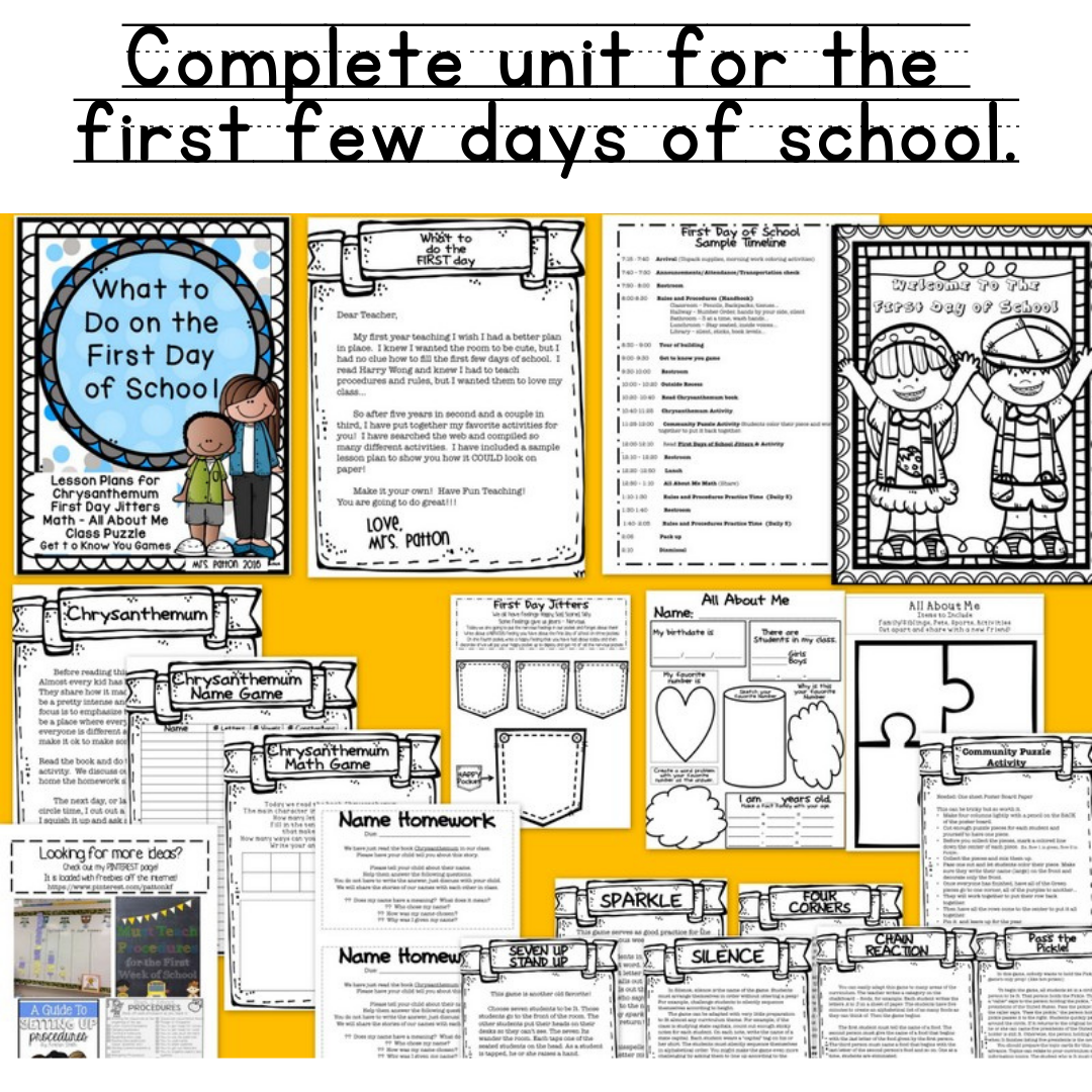 Back to School Activities - For My Second Act