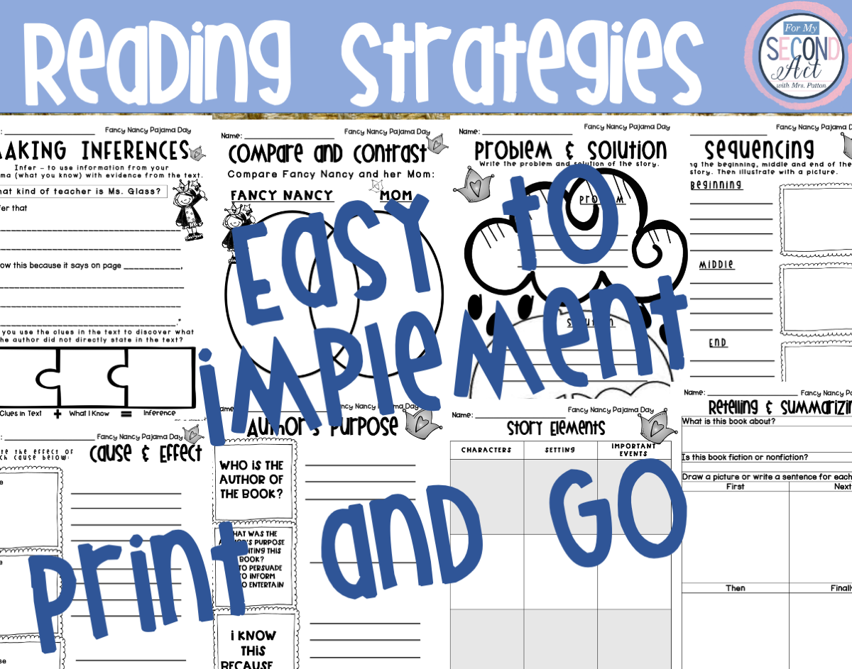 Fancy Nancy Activities - For My Second Act