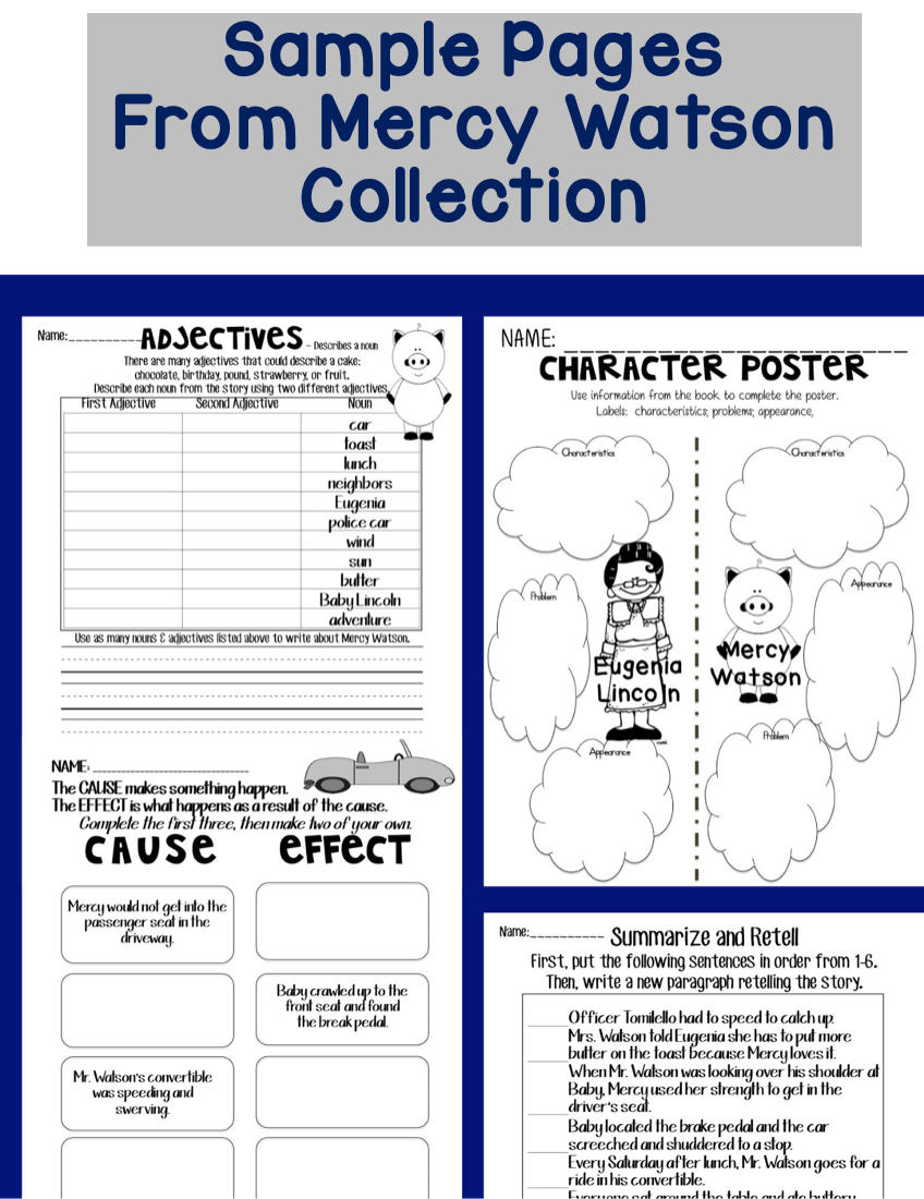 Mercy Watson Princess in Disguise Activities - For My Second Act